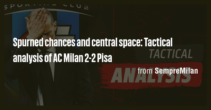 Spurned chances and central space: Tactical analysis of AC Milan 2-2 ...