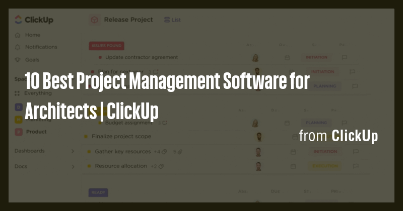10 Best Project Management Software for Architects | ClickUp - Briefly