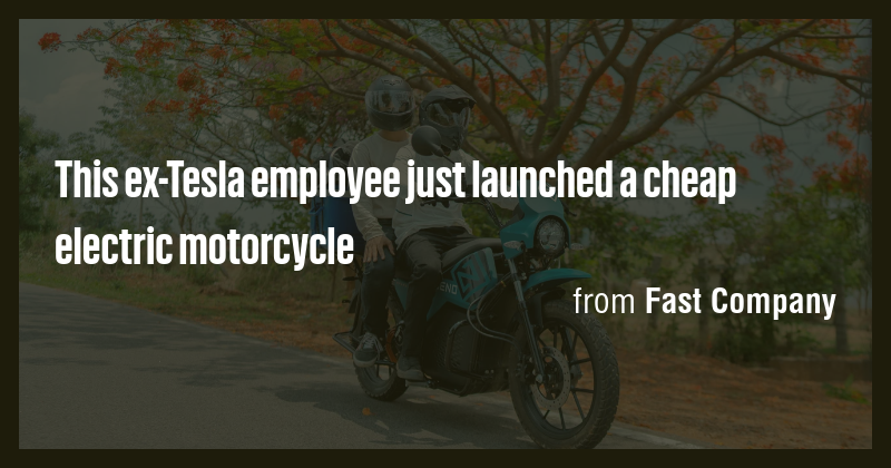 This ex-Tesla employee just launched a cheap electric motorcycle - Briefly