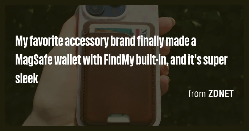 My favorite accessory brand finally made a MagSafe wallet with FindMy built-in, and it's super ...