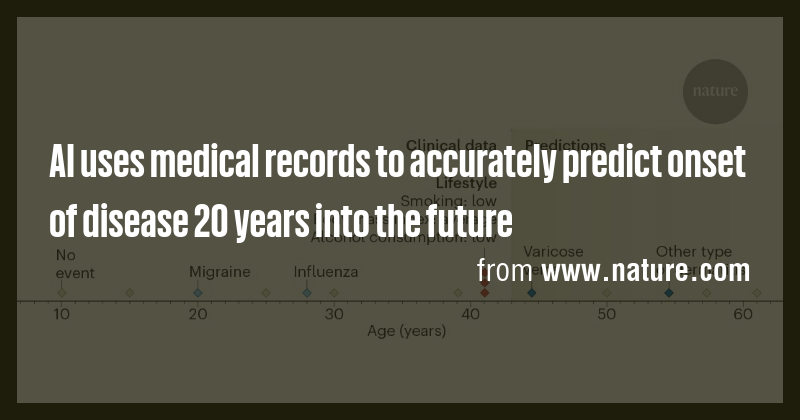 AI uses medical records to accurately predict onset of disease 20 years ...