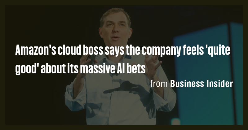 Amazon's cloud boss says the company feels 'quite good' about its ...