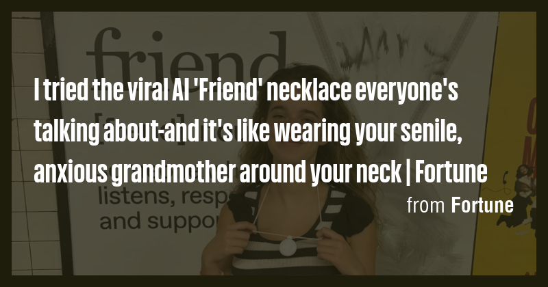 I tried the viral AI 'Friend' necklace everyone's talking about-and it ...