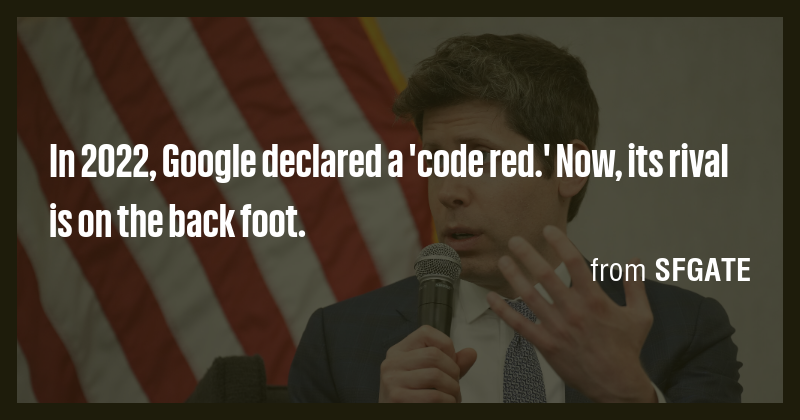 In 2022, Google declared a 'code red.' Now, its rival is on the back ...