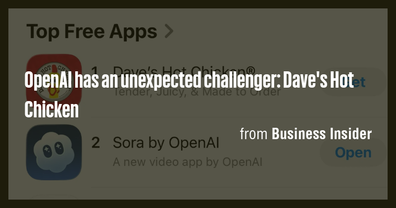 OpenAI has an unexpected challenger: Dave's Hot Chicken - Briefly