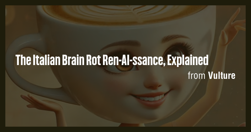The Italian Brain Rot Ren-AI-ssance, Explained - Briefly