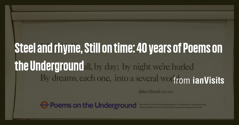 Steel and rhyme, Still on time: 40 years of Poems on the Underground ...
