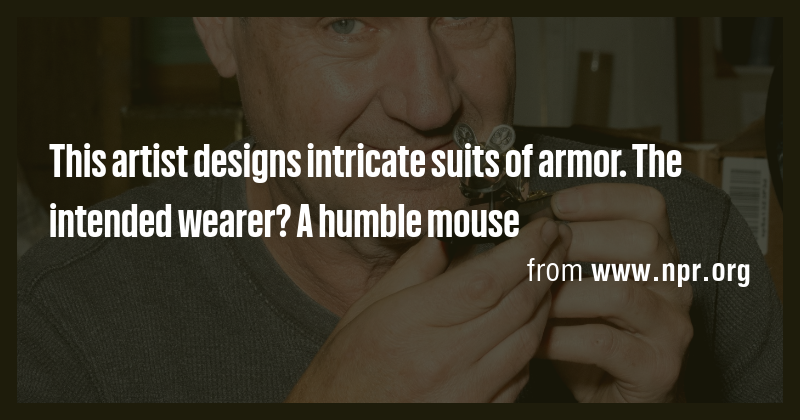 This artist designs intricate suits of armor. The intended wearer? A ...