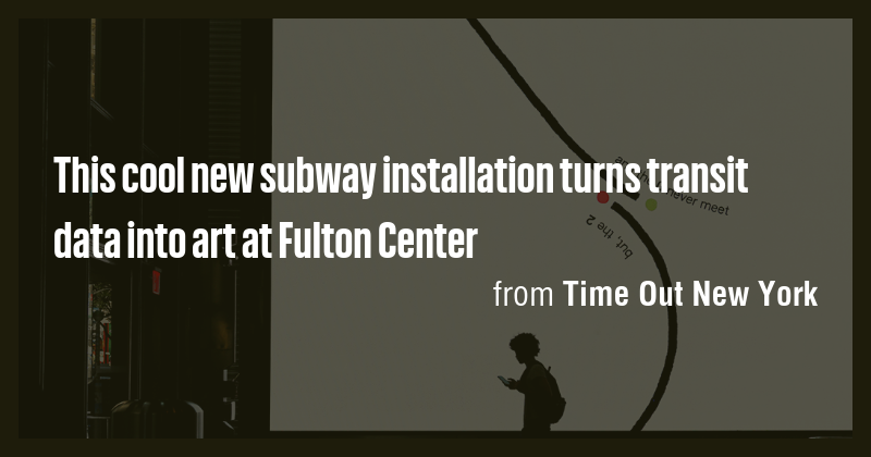 This cool new subway installation turns transit data into art at Fulton ...