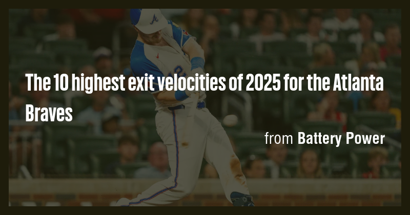 The 10 highest exit velocities of 2025 for the Atlanta Braves - Briefly