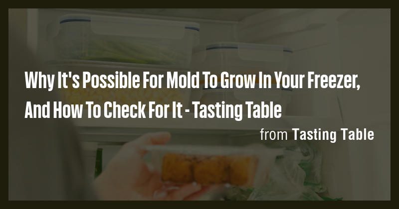 Why It's Possible For Mold To Grow In Your Freezer, And How To Check ...