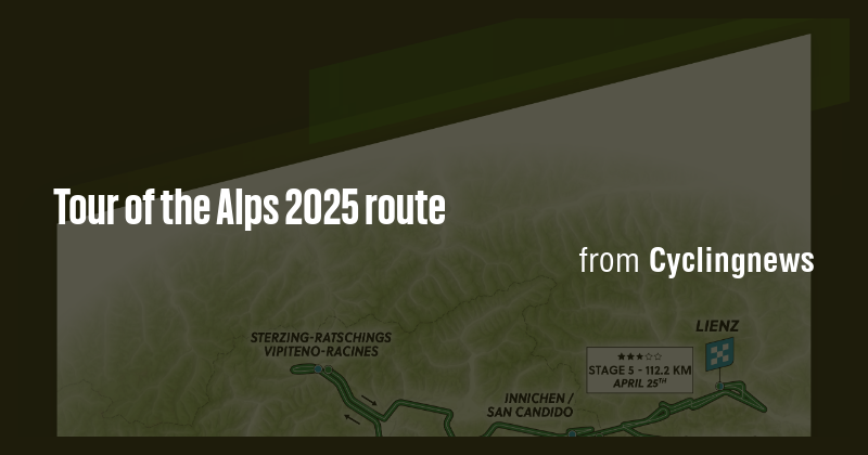 Tour of the Alps 2025 route - Briefly