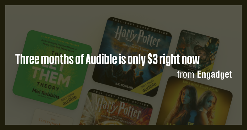 Three months of Audible is only $3 right now - Briefly