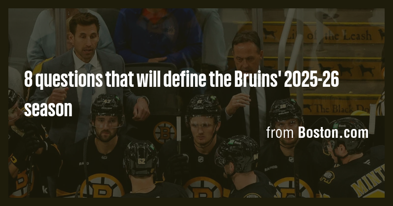 8 questions that will define the Bruins' 2025-26 season - Briefly