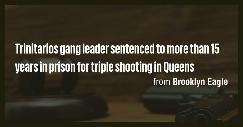 Trinitarios gang leader sentenced to more than 15 years in prison for ...