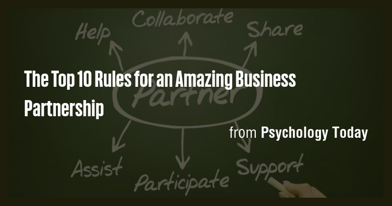The Top 10 Rules for an Amazing Business Partnership - Briefly