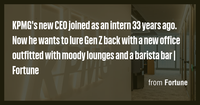 KPMG's new CEO joined as an intern 33 years ago. Now he wants to lure ...