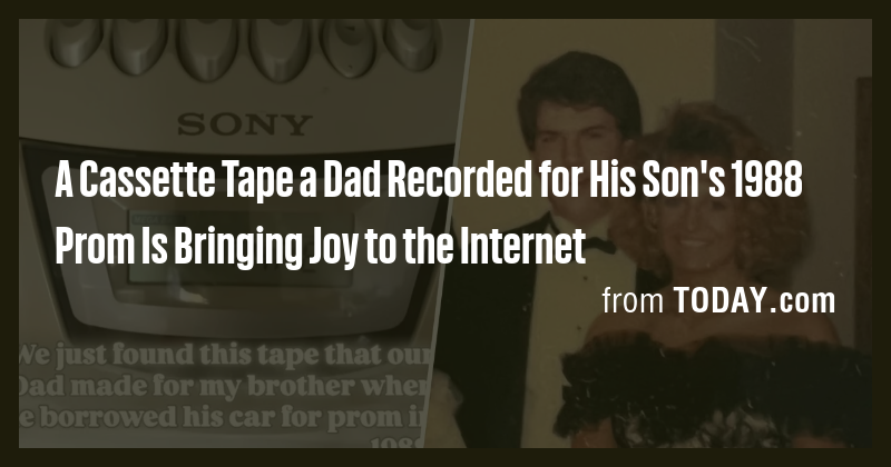 A Cassette Tape a Dad Recorded for His Son's 1988 Prom Is Bringing Joy ...