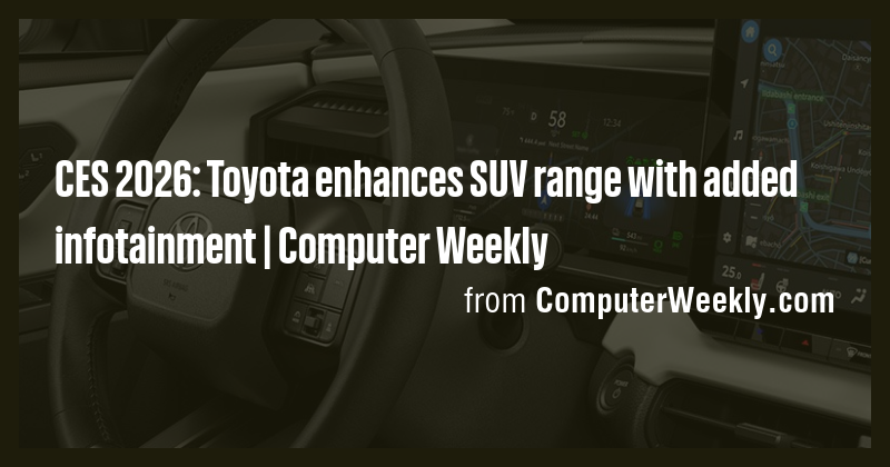 CES 2026: Toyota enhances SUV range with added infotainment | Computer ...
