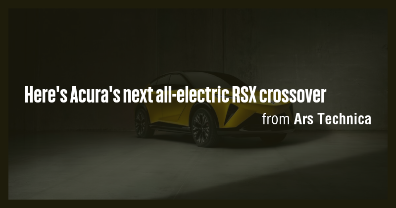 Here's Acura's next all-electric RSX crossover - Briefly