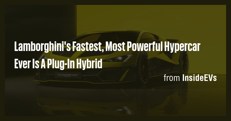 Lamborghini's Fastest, Most Powerful Hypercar Ever Is A Plug-In Hybrid ...