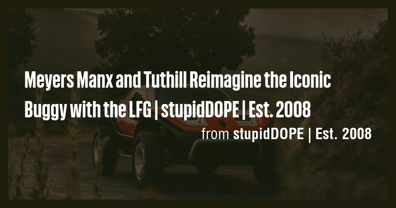 Meyers Manx and Tuthill Reimagine the Iconic Buggy with the LFG ...