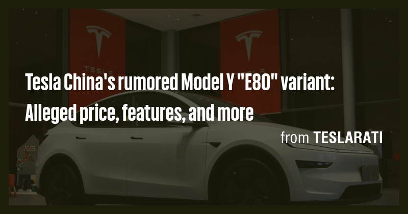 Tesla China's rumored Model Y "E80" variant: Alleged price, features ...