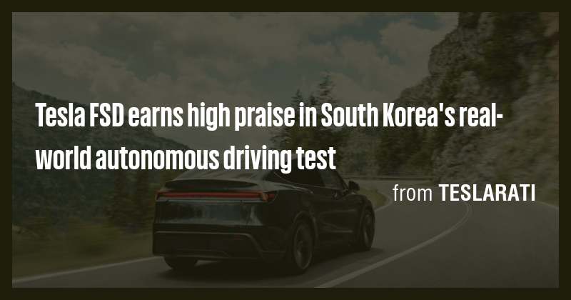 Tesla FSD earns high praise in South Korea's real-world autonomous ...