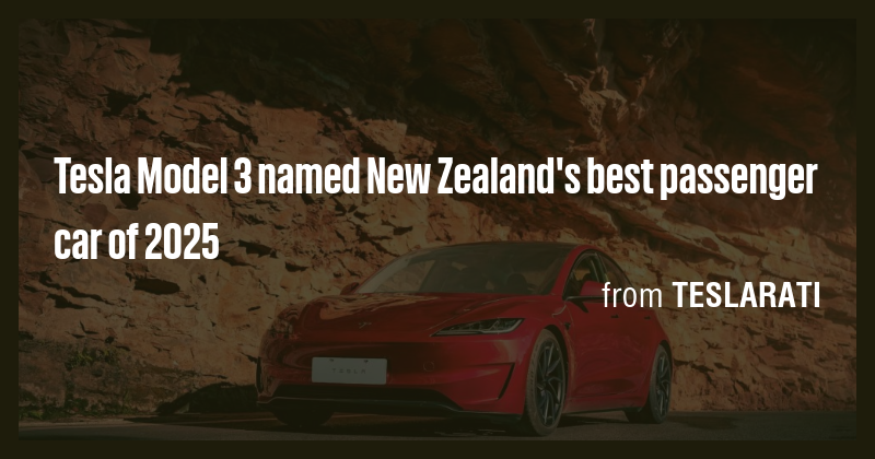 Tesla Model 3 named New Zealand's best passenger car of 2025 - Briefly