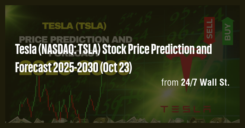 Tesla (NASDAQ: TSLA) Stock Price Prediction and Forecast 2025-2030 (Oct ...