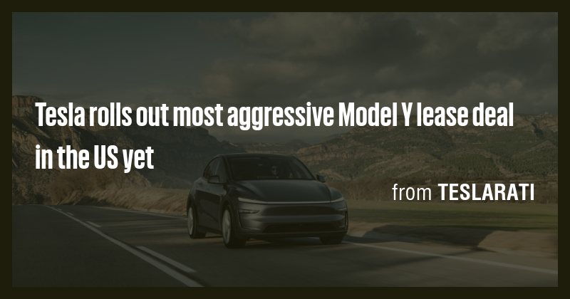Tesla rolls out most aggressive Model Y lease deal in the US yet - Briefly
