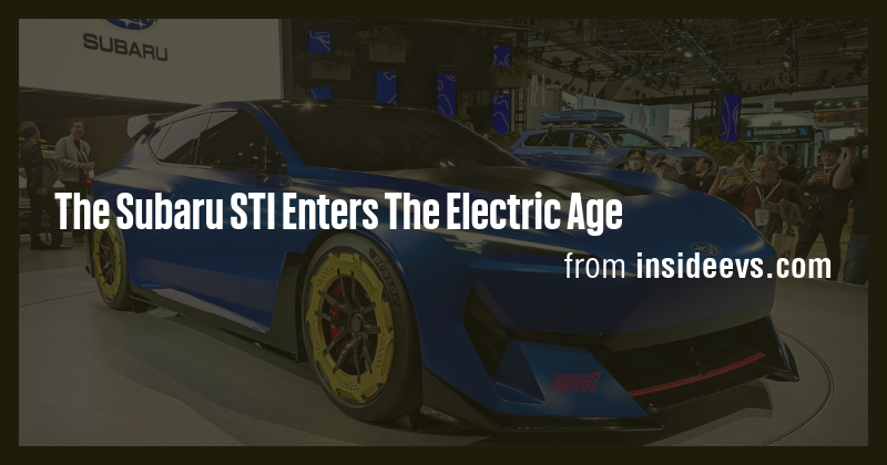 The Subaru STI Enters The Electric Age - Briefly