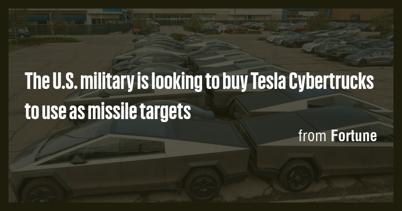 The U.S. military is looking to buy Tesla Cybertrucks to use as missile ...