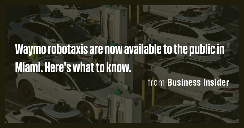 Waymo robotaxis are now available to the public in Miami. Here's what ...
