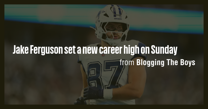 Jake Ferguson set a new career high on Sunday - Briefly