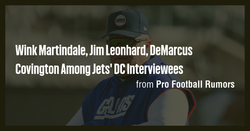 Wink Martindale, Jim Leonhard, DeMarcus Covington Among Jets' DC ...