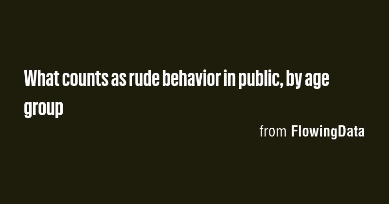 What counts as rude behavior in public, by age group - Briefly