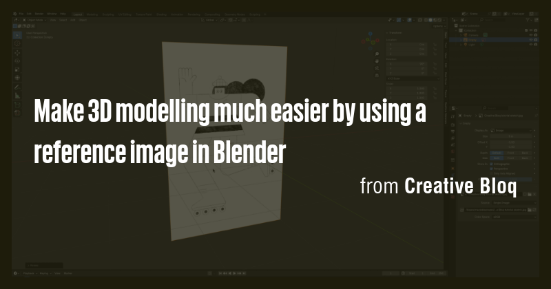 Make 3D modelling much easier by using a reference image in Blender ...