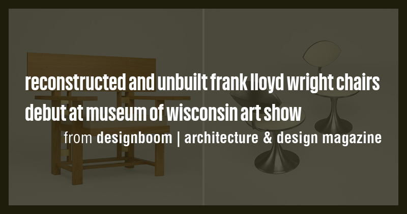 reconstructed and unbuilt frank lloyd wright chairs debut at museum of ...