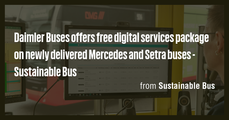 Daimler Buses offers free digital services package on newly delivered ...