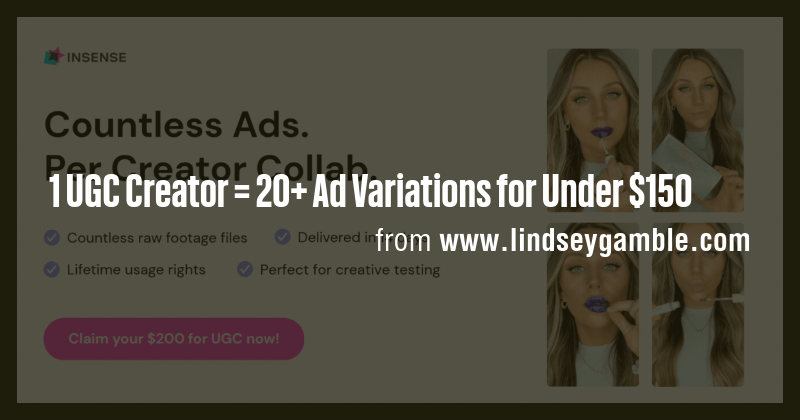 1 UGC Creator = 20+ Ad Variations for Under $150 - Briefly