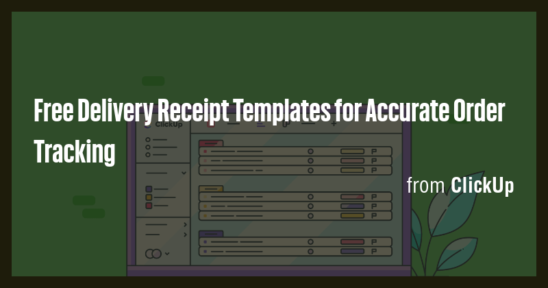 Free Delivery Receipt Templates for Accurate Order Tracking - Briefly