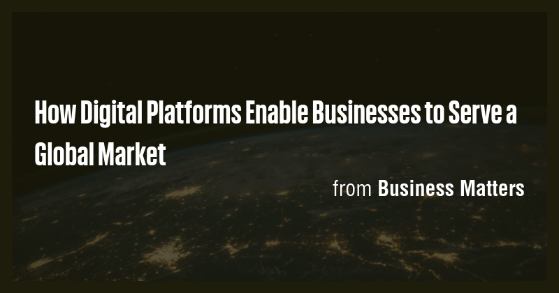 How Digital Platforms Enable Businesses to Serve a Global Market - Briefly