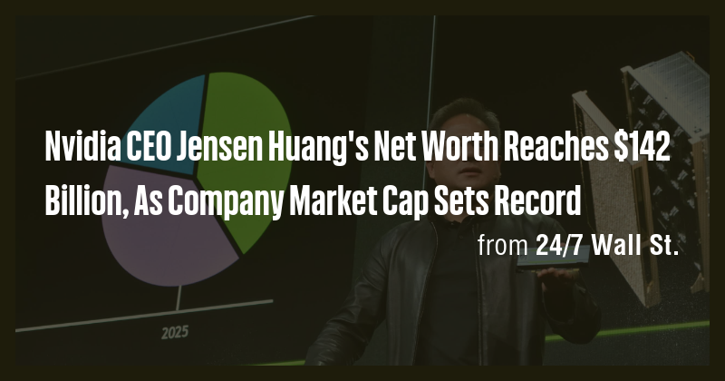Nvidia CEO Jensen Huang's Net Worth Reaches $142 Billion, As Company ...