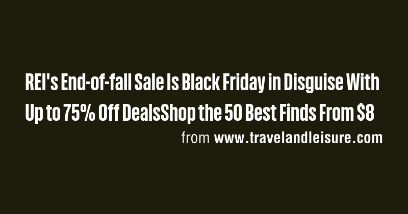 REI's End-of-fall Sale Is Black Friday in Disguise With Up to 75% Off ...