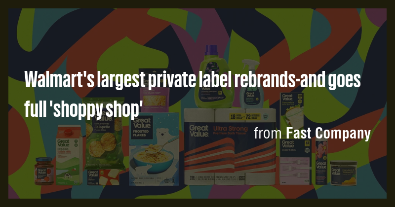 Walmart's largest private label rebrands-and goes full 'shoppy shop ...