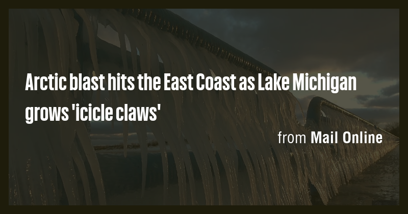 Arctic blast hits the East Coast as Lake Michigan grows 'icicle claws ...