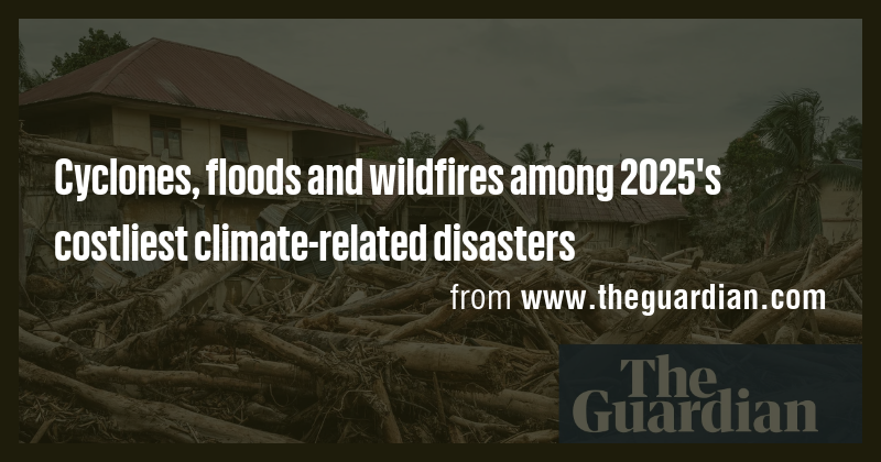 Cyclones, floods and wildfires among 2025's costliest climate-related ...