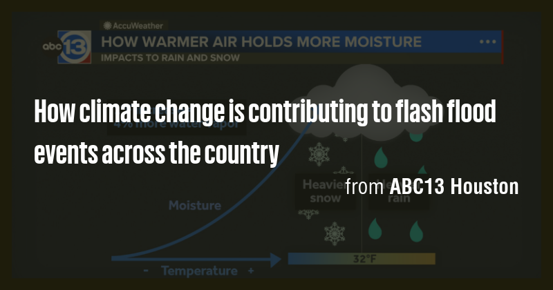 How climate change is contributing to flash flood events across the ...