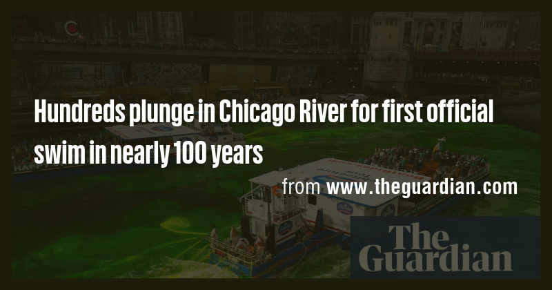 Hundreds plunge in Chicago River for first official swim in nearly 100 ...